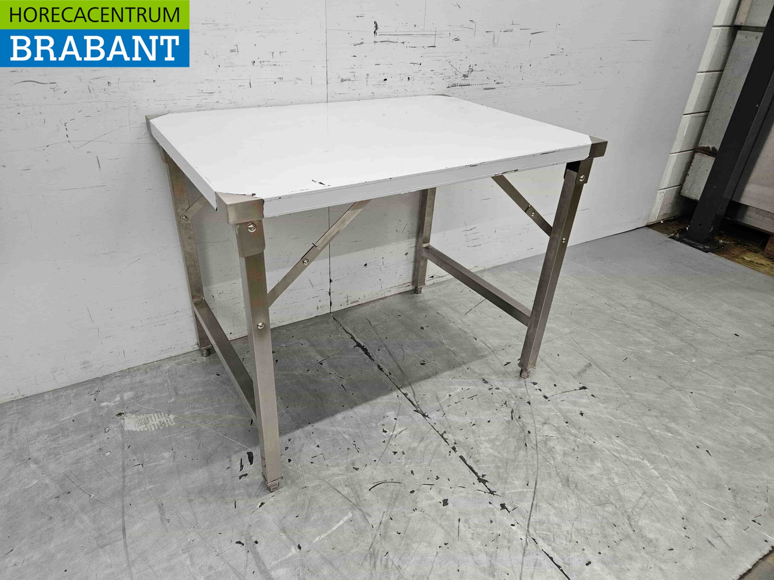 Stainless Steel Collapsible Work Table 100 x 70 x 80 cm Catering ...