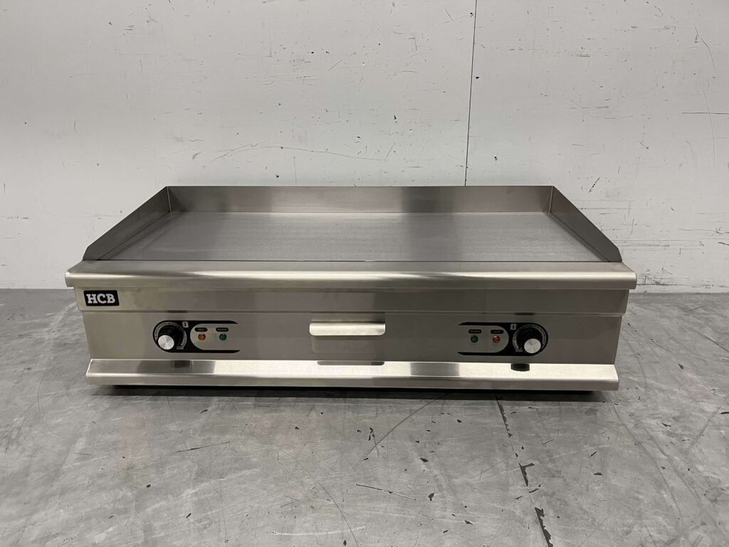 Stainless steel Griddle Griddle Smooth griddle 100 cm 400V Horeca ...
