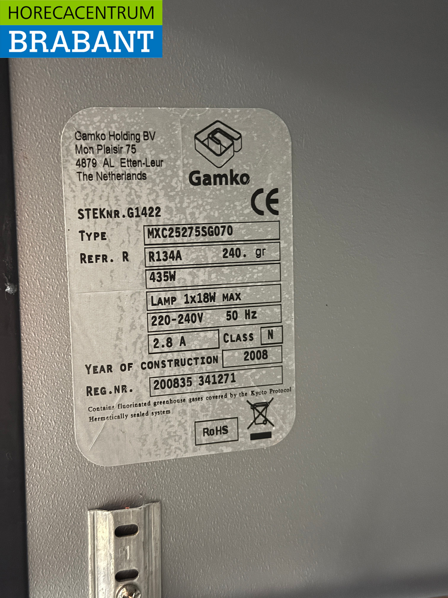 Gamko Bar Cooler 2 Glass Sliding Doors 120 cm 230V Catering - Catering ...