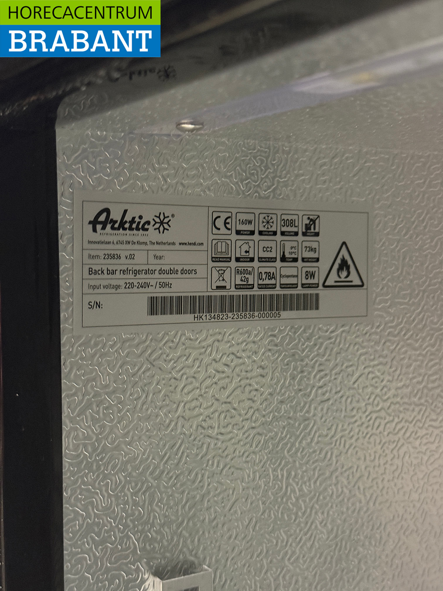 Arktic Bar Refrigerator 3 Glass Sliding Doors 135 cm 230V Catering ...